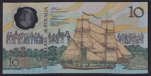 AUSTRALIAN BANKNOTE: 1988 $10 Commemorative Note Prefix: Ab 19 811 637 ...