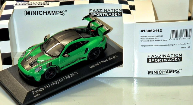 MINICHAMPS PORSCHE 911 992 Gt3 Rs 2023 Verde Wweissach Pacchetto 1:43 413062112 EUR 69,00 ...
