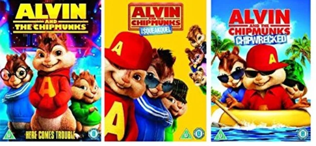 ALVIN AND THE Chipmunks Film Trilogy - All 3 Movies Triple Pack Box Set ...