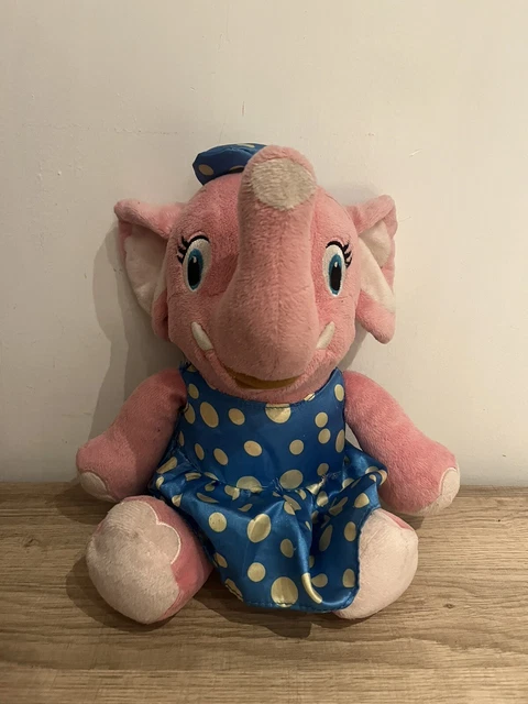 HAVEN MASCOT CHARACTER Anxious the Elephant Pink Blue Spot Soft Toy ...
