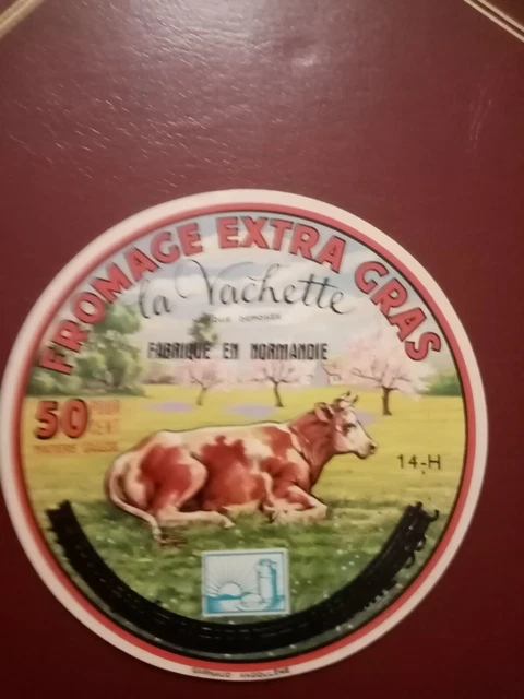 ÉTIQUETTE DE FROMAGE ancienne petit fromage la vachette 14 H EUR 5,00 ...