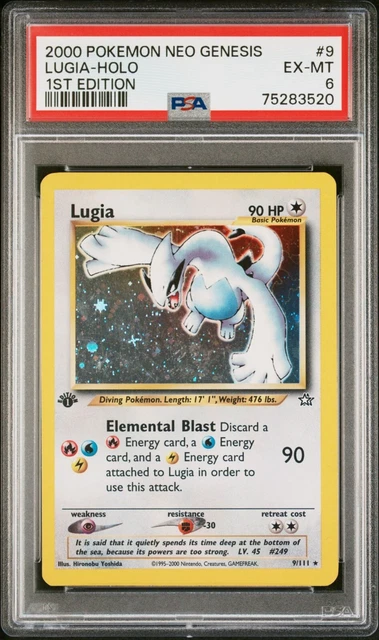 LUGIA NEO GENESIS 1st Edition Pokemon Card - PSA 6 EUR 487,55 - PicClick DE