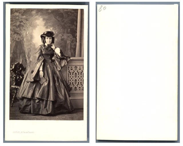 LEVITSKY, PARIS, BARONNE de Nervo Vintage albumen print CDV, tirage ...