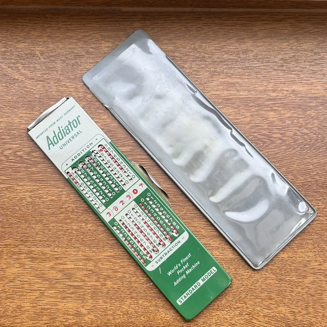VINTAGE WEST GERMAN Standard Model Addiator Pocket Adding Machine £35. ...