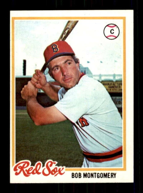 1978 TOPPS #83 Bob Montgomery comme neuf dans sa boîte/neuf + Red Sox ...