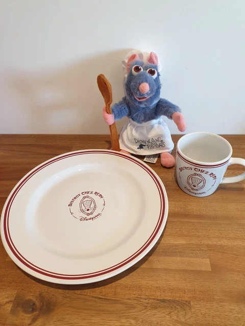 DISNEYLAND PARIS EXCLUSIVE Bistrot Chez Remy Ratatouille Remy Mug Plate ...