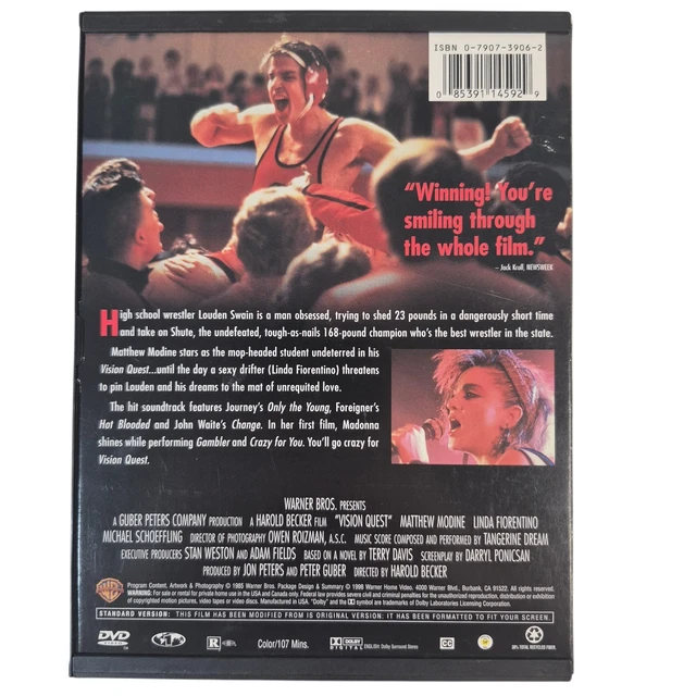 VISION QUEST DVD Matthew Modine Linda Fiorentino 80s Sports Drama $14.95 - PicClick CA