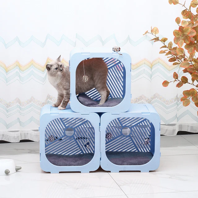 CAT BED PET Dog Stacking Cube Kitten Warm Sleeping Nest Bed Cat Igloo ...