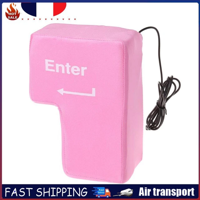 ANTI-STRESS COMPUTER HUGE Enter Key Giant USB Keyboard Vent Button ...