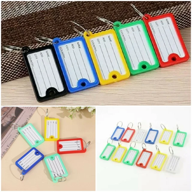 KEY IDENTITY RING Key Id Label Keys Fob Luggage Tag Address Label ...