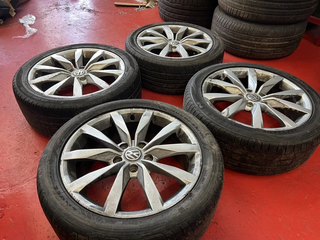 GENUINE VOLKSWAGEN GOLF MK7 2012-2017 SILVER 17 INCH ALLOY WHEEL 7jx17 ...