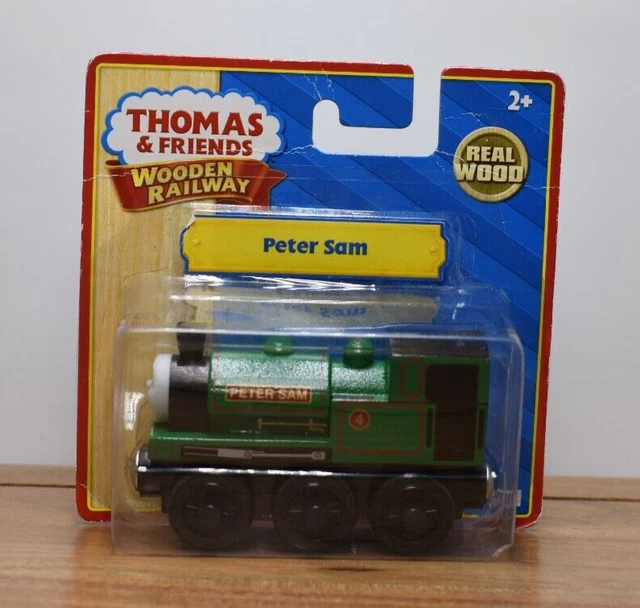PETER SAM SQUARE Funnel Rare Thomas & Friends Wooden Railway Engine ...