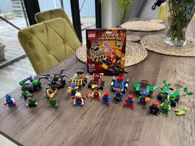 LEGO MARVEL SUPERHEROES Mighty Micros minifigure bundle X 14 & Vehicles ...