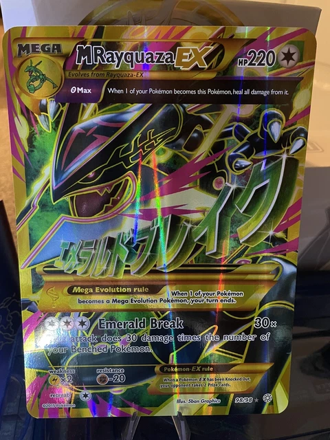 JUMBO CARD POKÉMON Mega Rayquaza EX Ancient Origins XY Holo Full Art 98 ...