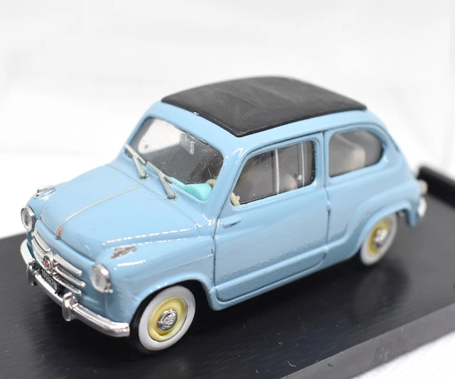 MINIATURE VOITURE AUTO 1:43 Fiat 600 Céleste Brumm Modèle Véhicules ...