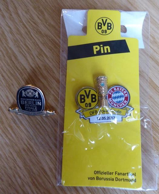 BVB BORUSSIA DORTMUND Pins DFB Pokal 2008 und 2012 EUR 29,99 - PicClick DE