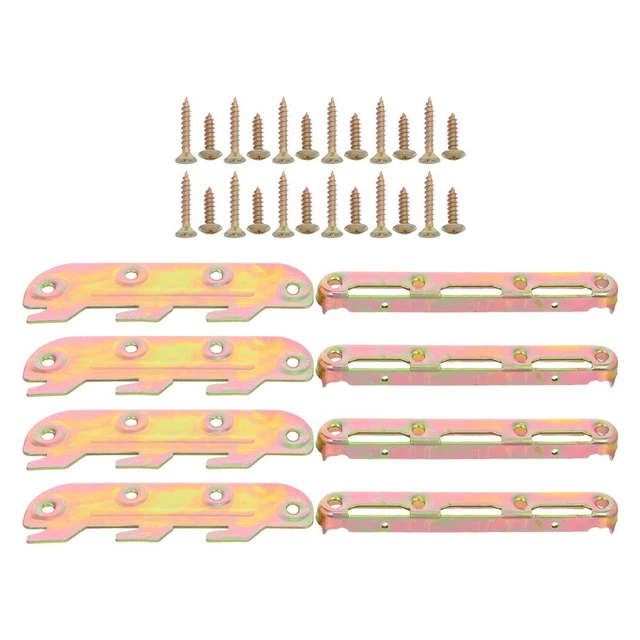 BED RAIL HARDWARE Brackets for Wood Frame Modification Adjustable £22. ...