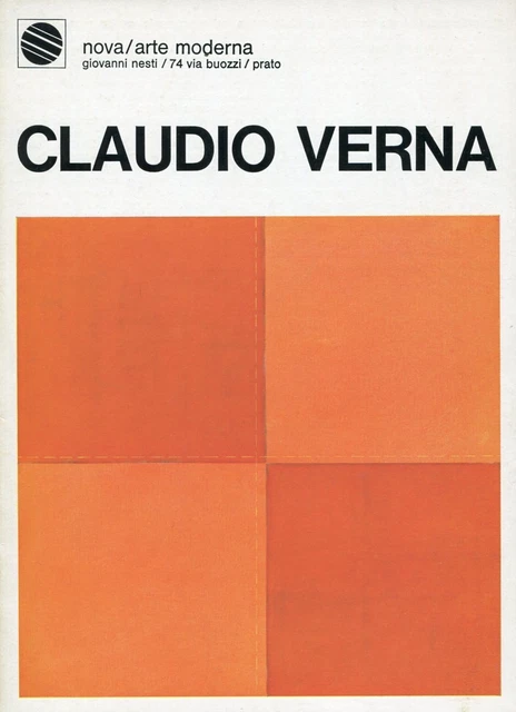 CLAUDIO VERNA. BROCHURE di mostra, Galleria Nova/Arte Moderna, Prato ...