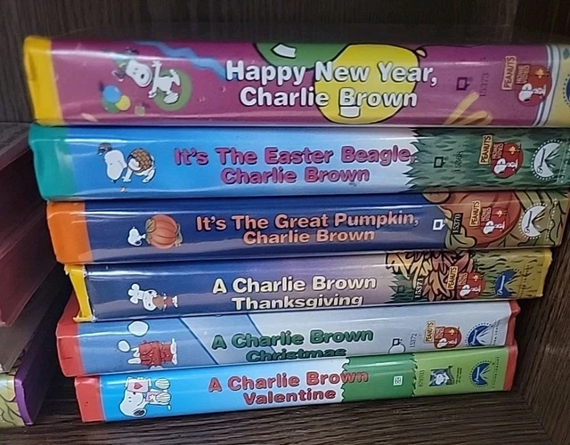 6 LOT CHARLIE Brown Peanuts Holiday Vintage VHS Tapes Christmas Pumpkin ...