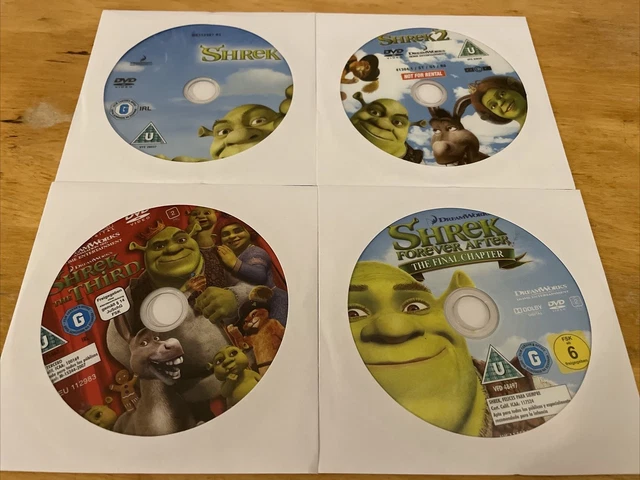 SHREK DVD BUNDLE - Shrek, Shrek 2, Shrek The Third And Scared Shrekless ...