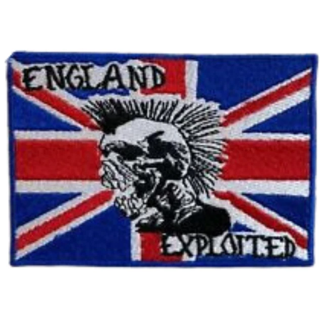 UNION JACK ENGLAND Exploited Skull Embroidery Patch Iron On Sew On Badges £2.99 - PicClick UK