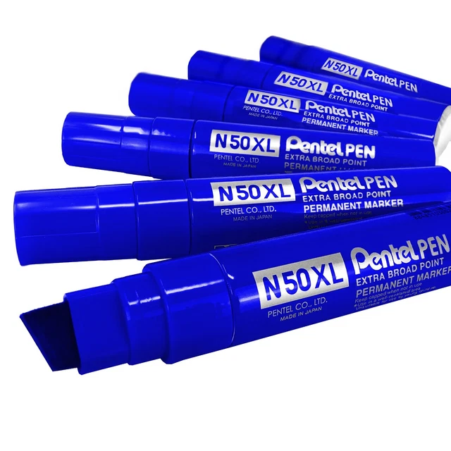 PENTEL N50XL EXTRA Large Marqueur Permanent - Pointe Biseautée - Pack ...