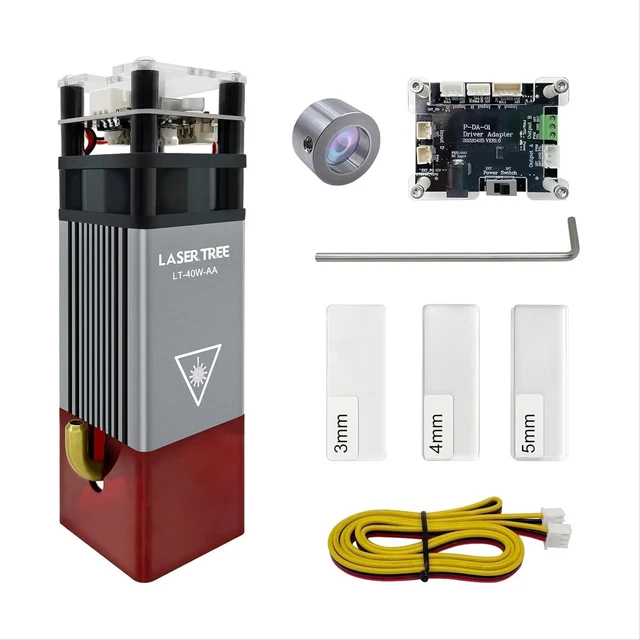 KIT 5W WITH Air Assist,LASER TREE 45mm Fixed Focus Balance Engraving ...