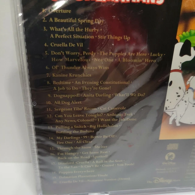 101 DALMATIANS CLASSIC Soundtrack (CD, 1998) Walt Disney Records Brand ...