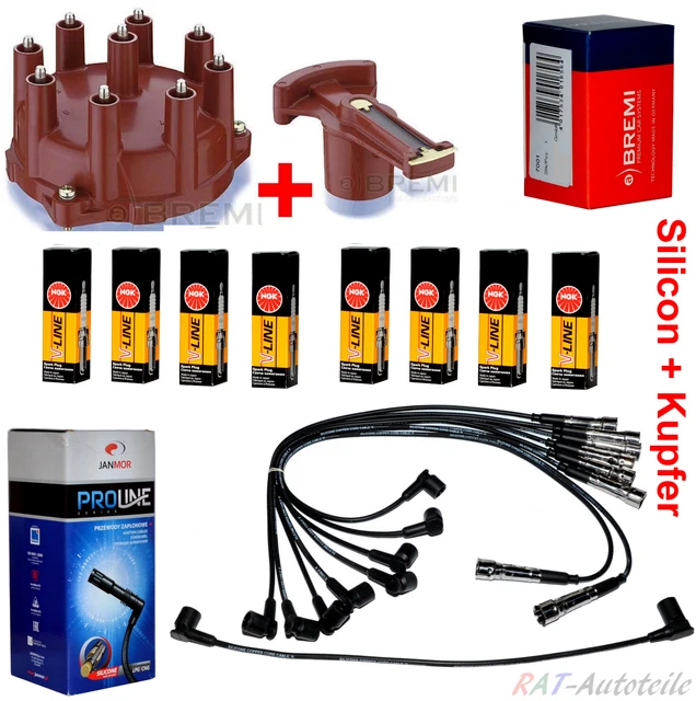 VERTEILERKAPPE+VERTEILER+ZÜNDKABEL SATZ+ZÜND.K MERCEDES W126 C126 S-Klas SL R107 EUR 298,95 ...