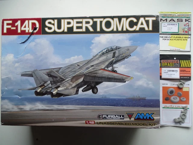 AMK 1/48 GRUMMAN F-14D Super Tomcat + Eduard extras EUR 75,00 - PicClick FR