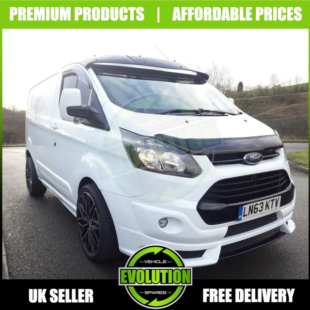 SUN VISOR GUARD Windscreen To Fit Ford Transit Custom Black Solid 2012 ...