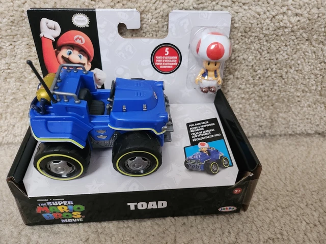 SUPER MARIO BROS MOVIE 2023 TOAD Kart Car Figure Set New £19.02 ...