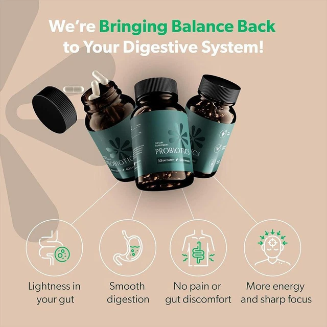 BIOMA PROBIOTICS for Digestive Health | 3-in-1 Gut Health Formula 60 ...