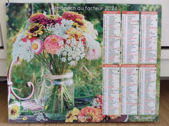 CALENDRIER LA POSTE 2024. Almanach du Facteur. Fleurs EUR 4,00 ...