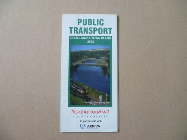 NORTHUMBERLAND PUBLIC TRANSPORT Route Map And Town Plans 2002 £0.99 ...