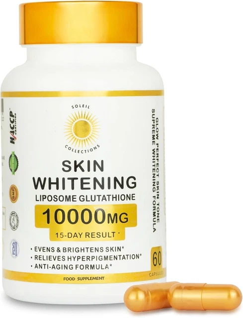 GLUTATHIONE SKIN WHITENING Capsules Collagen Antioxidant Anti-aging Vitamin C A3 £20.99 ...
