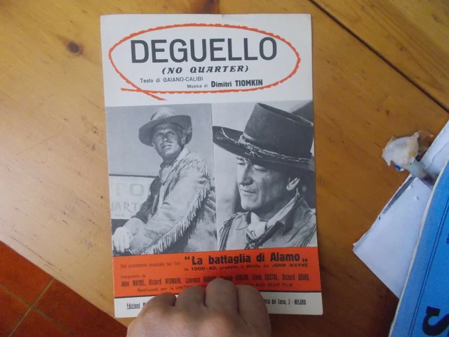 SPARTITO PARTITURAS SHEET music DEGUELLO dal film LA BATTAGLIA DI ALAMO ...