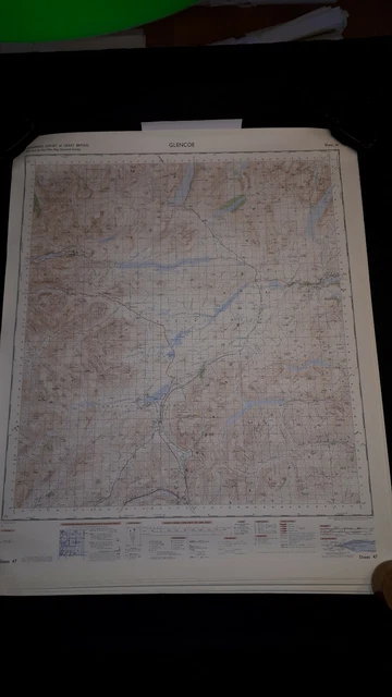 VINTAGE OS SHEET Map of Glencoe £14.00 - PicClick UK