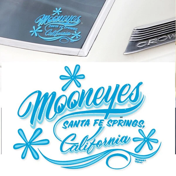 MOONEYES MOON PINSTRIPE Sticker Decal Tikki Surf Aloha Californien ...