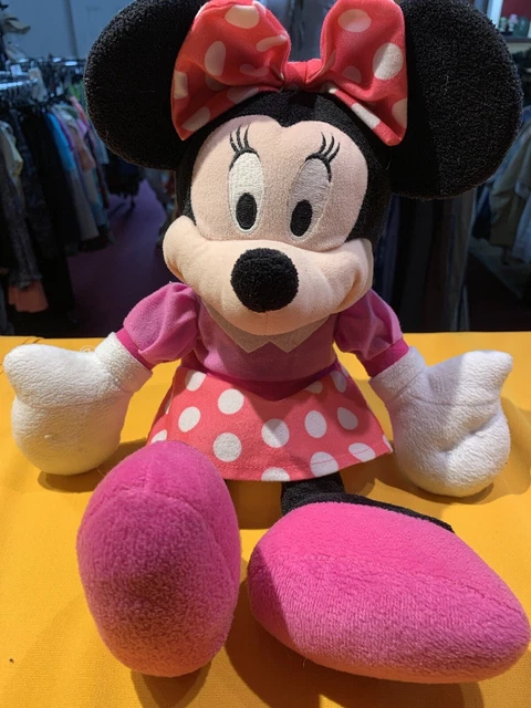 DISNEY'S MICKEY MOUSE Clubhouse Minnie Mouse 18" Plush Pink Stuffed ...