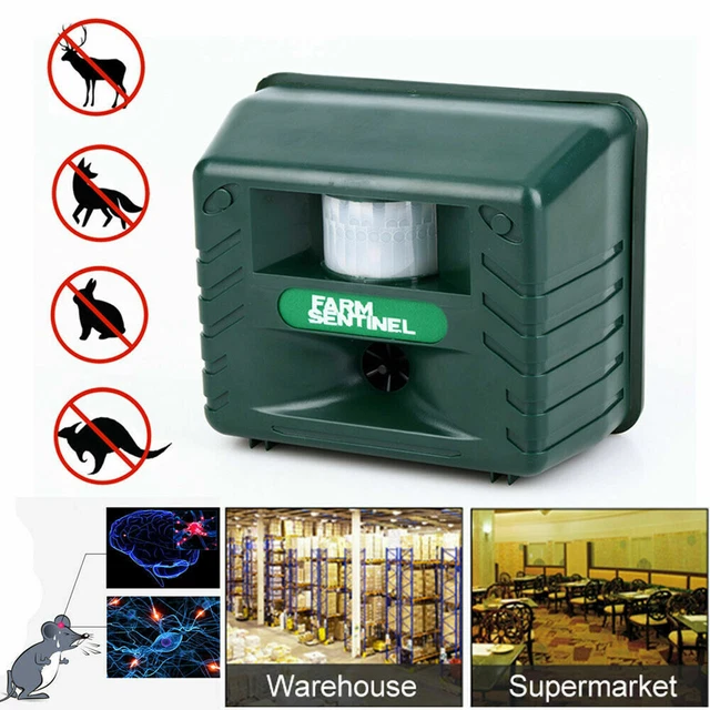 ULTRASONIC ELECTRONIC PEST &Animal Repeller Motion Sensor Bird Possum ...
