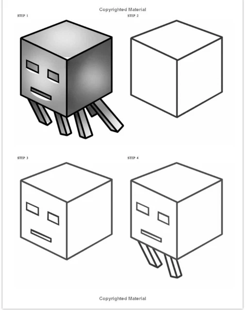 HOW TO DRAW Minecraft Book Kids Drawing Activity Gift Boys Girls Game ...