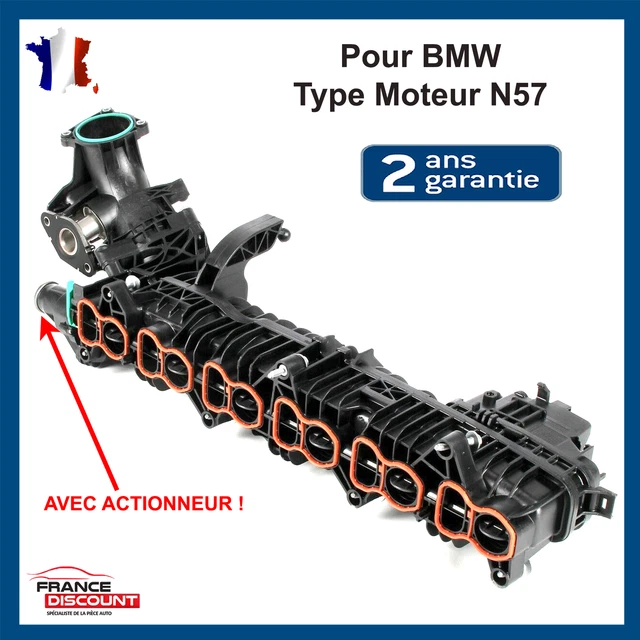 COLLECTEUR D'ADMISSION + Régulateur de clapets pour BMW 530d 535d 730d ...