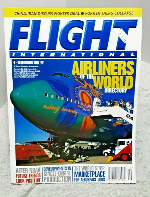 FLIGHT INTERNATIONAL MAGAZINE December 1996 Airliners of The World ...