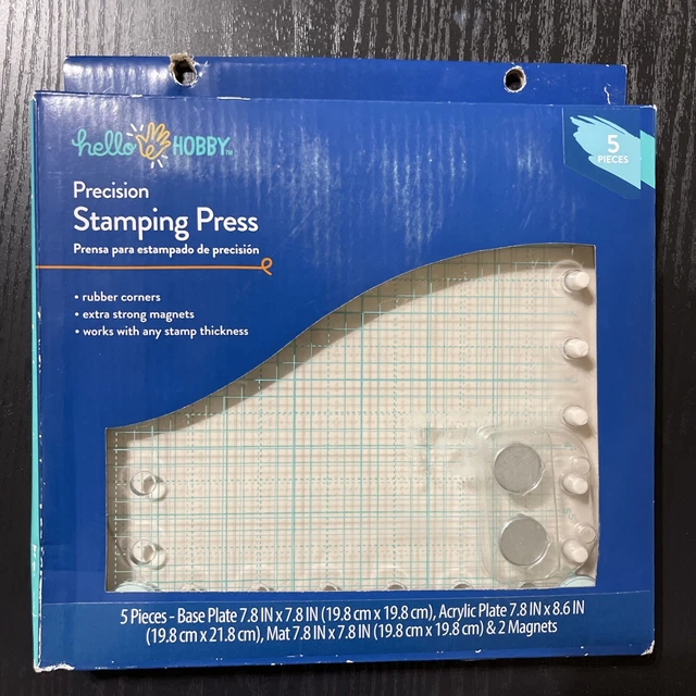 NEW HELLO HOBBY Precision Stamping Press - 5 Pcs. Base & Acrylic Plates ...