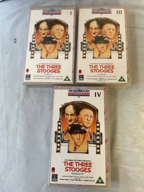 THE THREE STOOGES Volume 1/3/4 VHS Rare Hard To Find £9.87 - PicClick UK