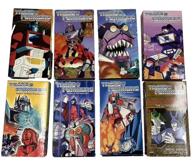VINTAGE TRANSFORMERS CARTOONS VHS Tapes- Kid Rhino Vol 2,4,5,6,7,8,12 ...