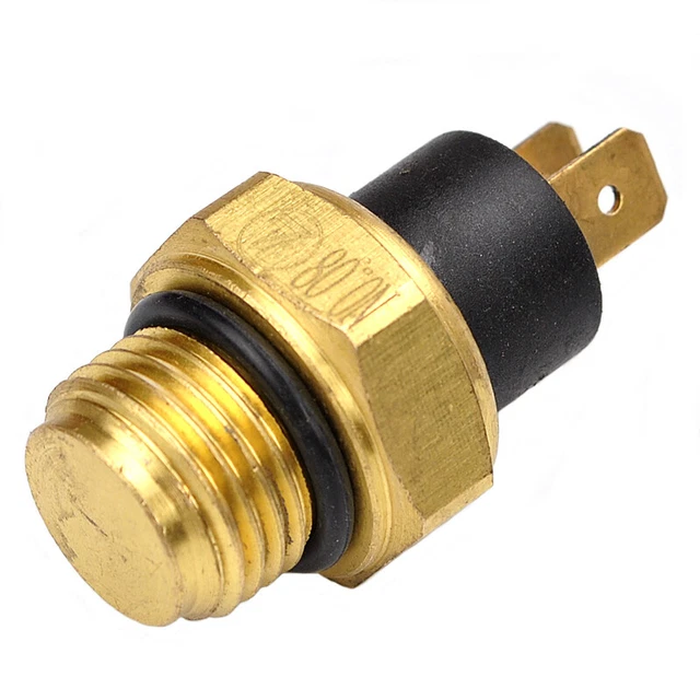2 PIN 80°RADIATOR Coolant Fan Water Temperature Sensor Switch ATV Go ...