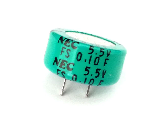 10X NEC 0.10F (Farad) 5.5V Super Capacitor 100,000uf - Memory Backup ...