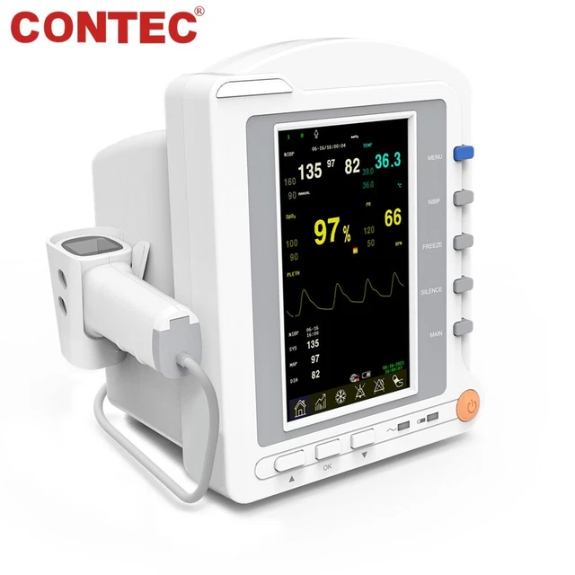 PORTABLE VITAL SIGNS ICU Patient Monitor NIBP Machine SPO2 Infrared ...